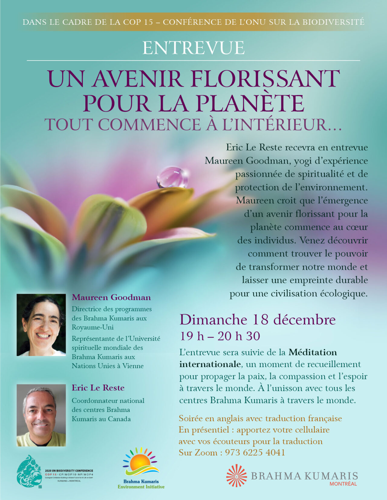 Entrevue COP 15 | Un avenir florissant pour la planète - Brahma Kumaris ...